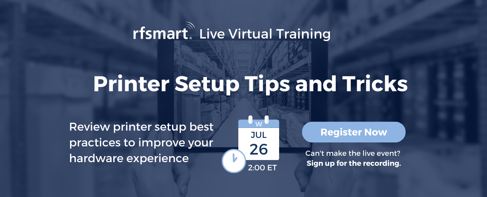 Live Training: May 2023